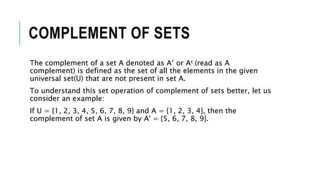 Sets and relations | PPTX
