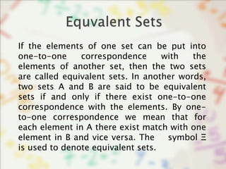 Sets and there different types. | PPTX