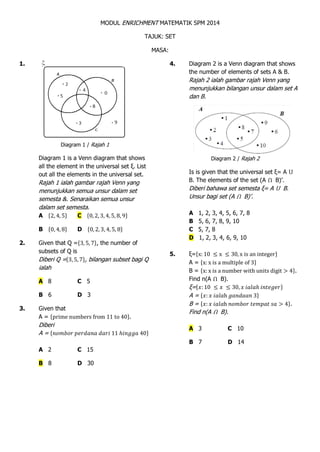 Sets answer | PDF