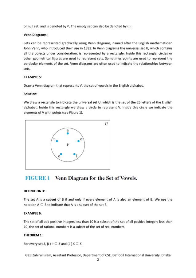 Sets in discrete mathematics | PDF | Maps & Navigation