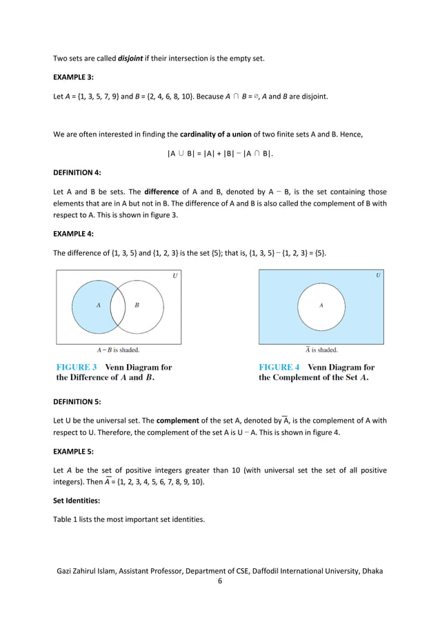 Sets in discrete mathematics | PDF | Maps & Navigation