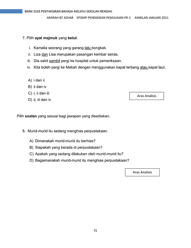 Set soalan berdasr jsu bm t4 | DOCX