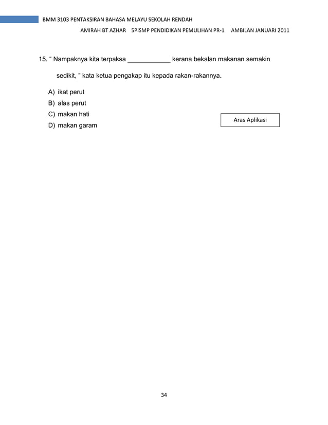 Set soalan berdasr jsu bm t4 | DOCX