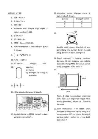 Set soalan kertas 2-upsr | PDF