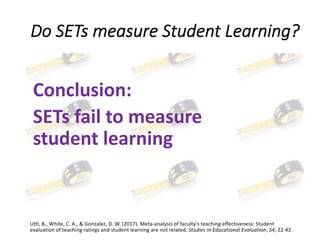 Student Teaching Evaluations: Friend or Foe? | PPT