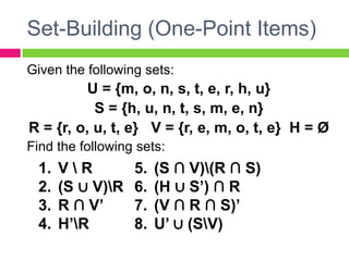 Sets Part II: Operations | PPT