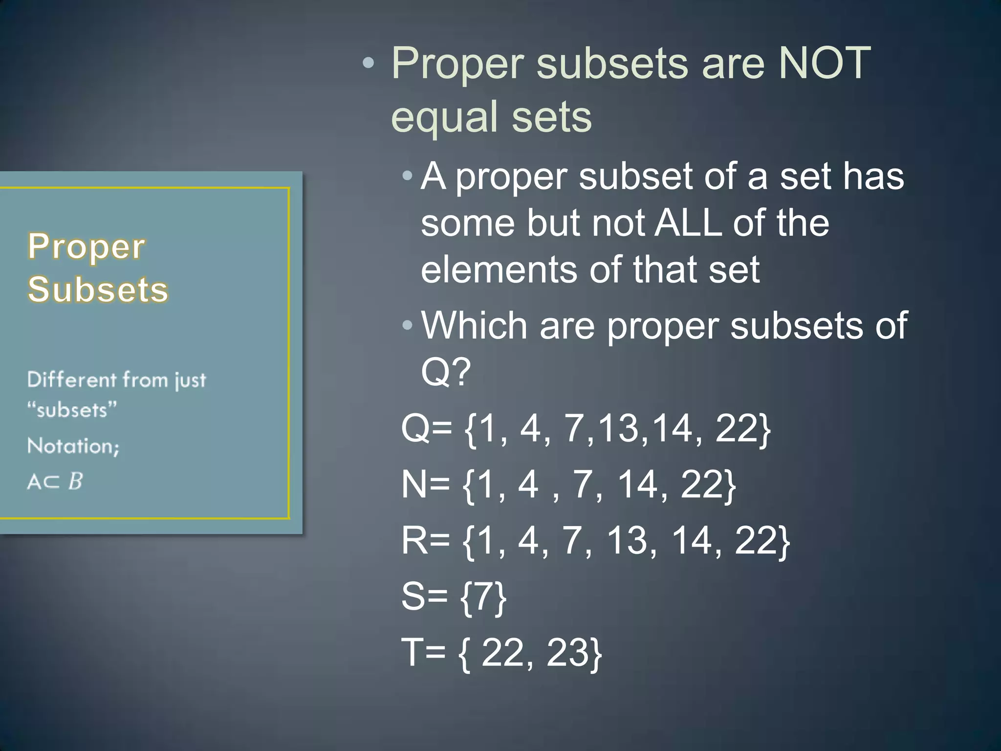 Sets, subsets, compliments | PPTX