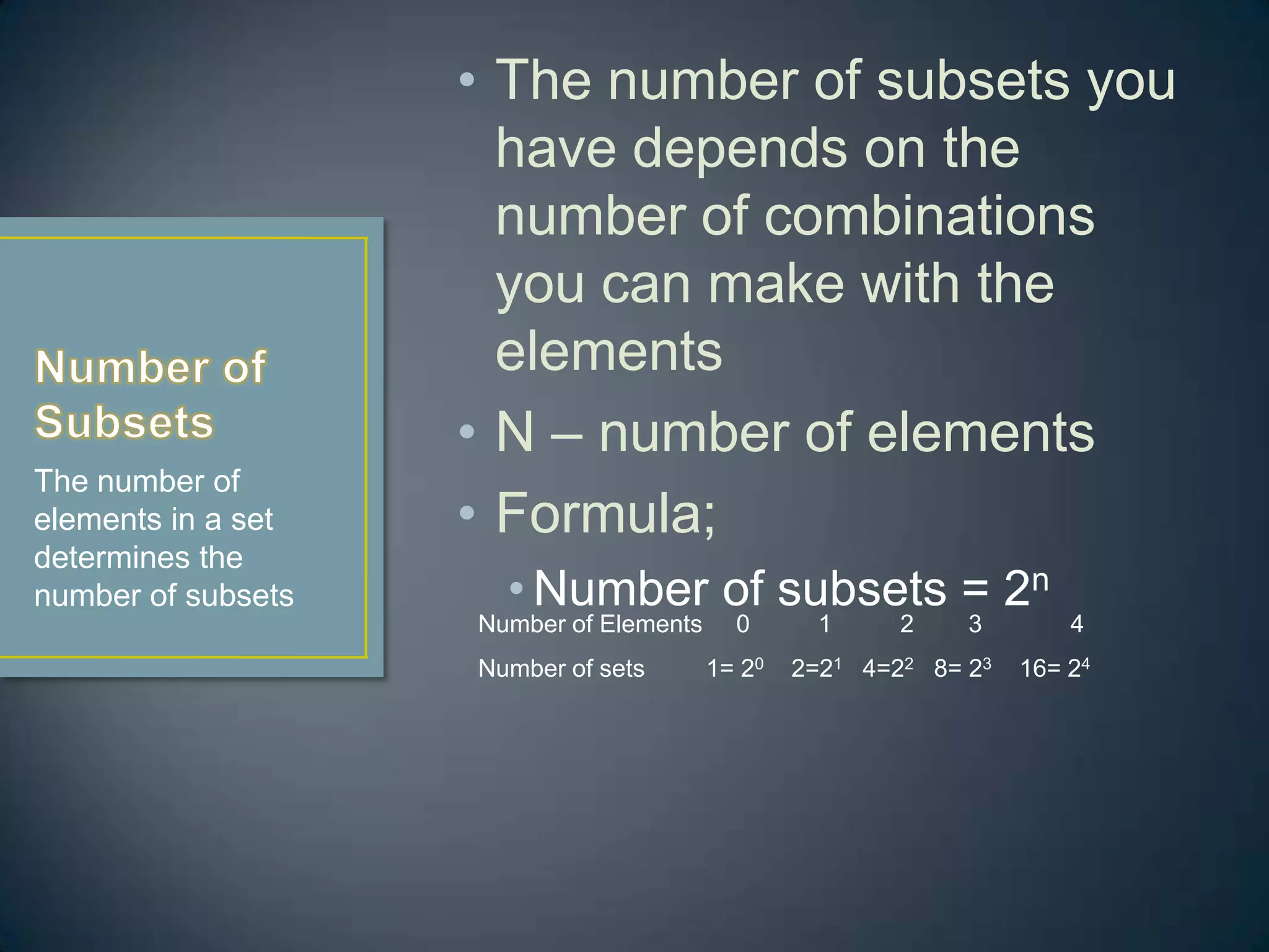 Sets, subsets, compliments | PPTX