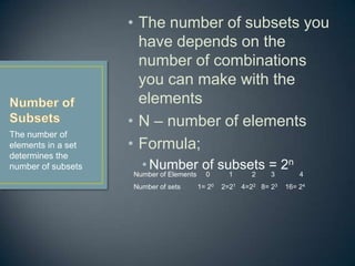 Sets, subsets, compliments | PPTX
