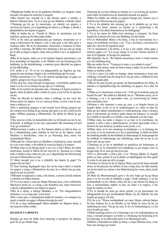 Setswana - The First Gospel of the Infancy of Jesus Christ.pdf