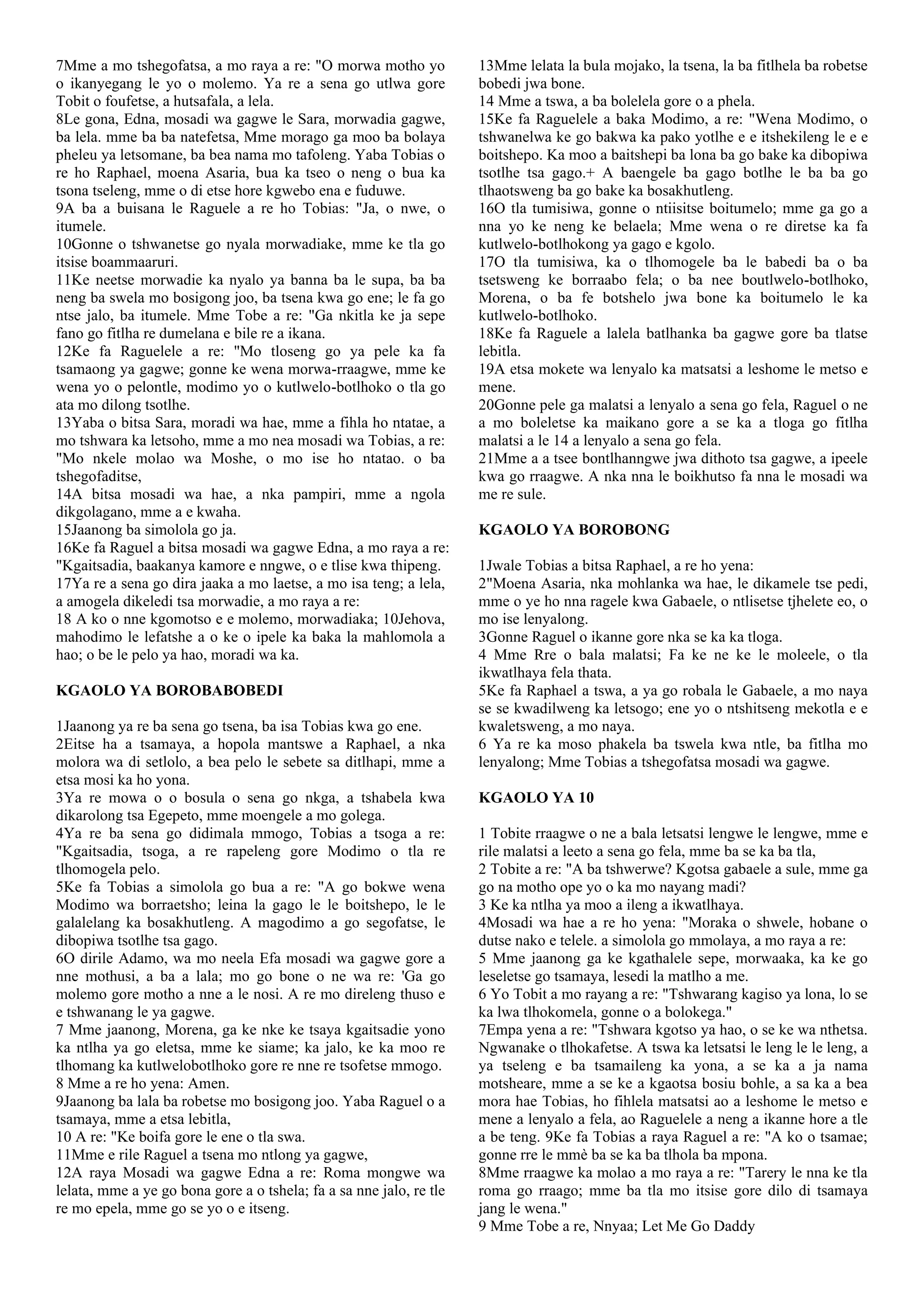 Setswana - Tobit.pdf