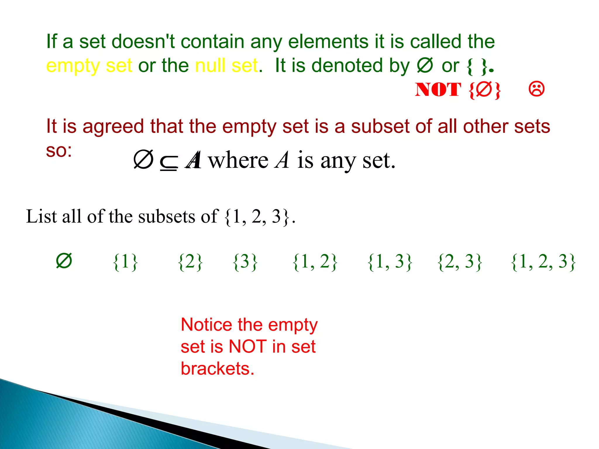 Sets theory with animation | PPT