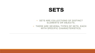 Sets and Types of Sets for understanding | PPT