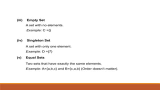 Sets and Types of Sets for understanding | PPT