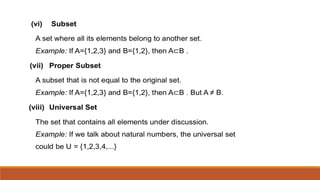 Sets and Types of Sets for understanding | PPT