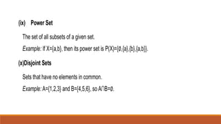 Sets and Types of Sets for understanding | PPT