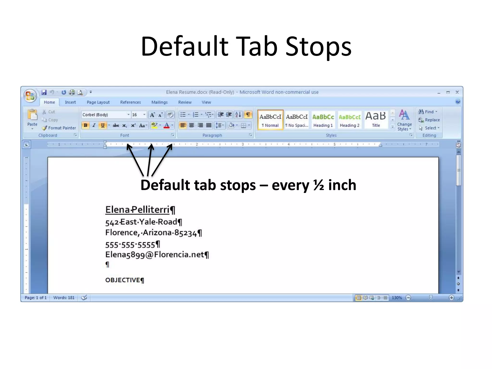 Set Tab Stops | PPTX