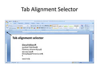 Set Tab Stops | PPTX