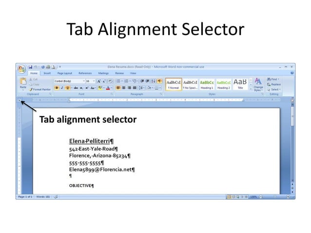 Set Tab Stops | PPTX | Computing | Technology & Computing