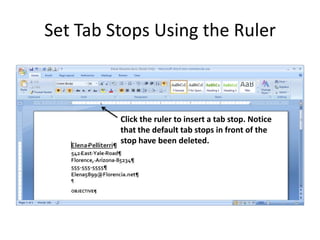 Set Tab Stops | PPTX