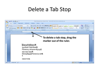 Set Tab Stops | PPTX