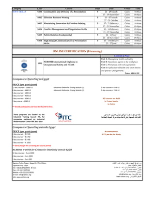 SETTEC Training Plan 2013 | PDF