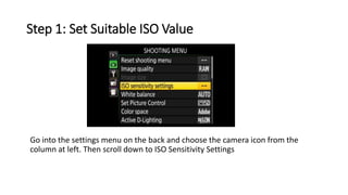 Set the exposure triangle | PPT