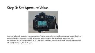 Set the exposure triangle | PPT