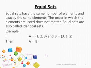 Set theory by N. Wilson | PPTX