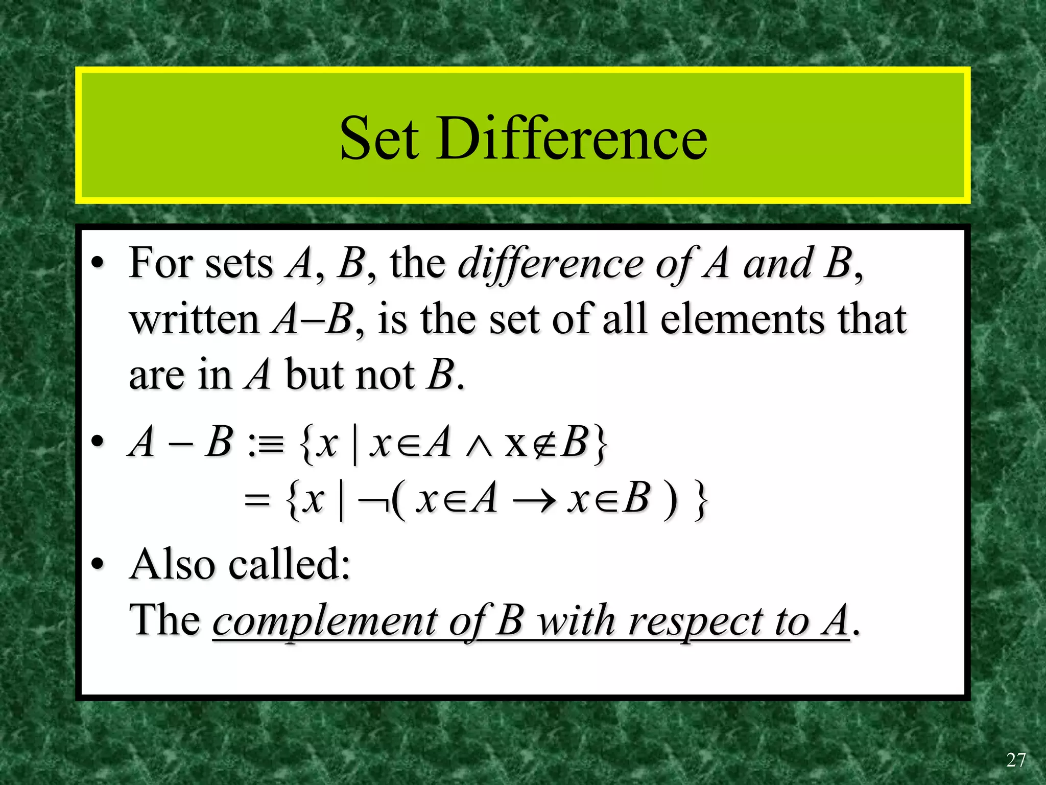 Set theory | PPT