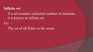 SET THEORY, definition of set, notation, representation of set and ...