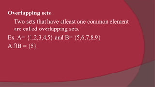 SET THEORY, definition of set, notation, representation of set and ...
