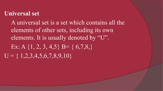 SET THEORY, definition of set, notation, representation of set and ...