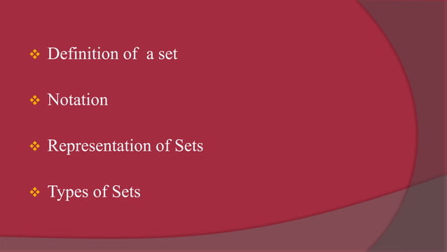 SET THEORY, definition of set, notation, representation of set and ... SET THEORY, definition of set, notation, representation of set and ...