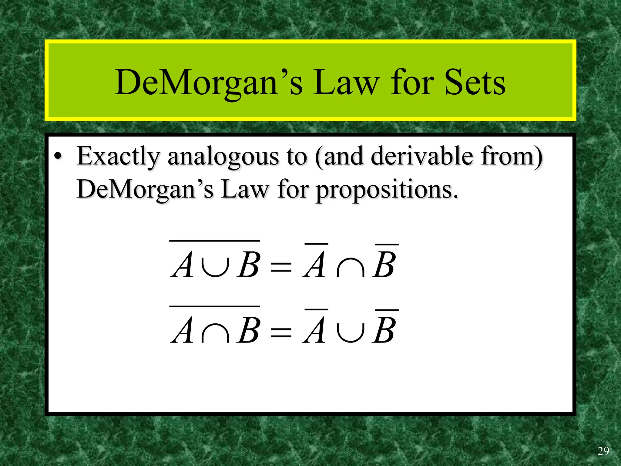 Introduction to set theory with application | PPT