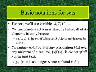 Introduction to set theory with application | PPT