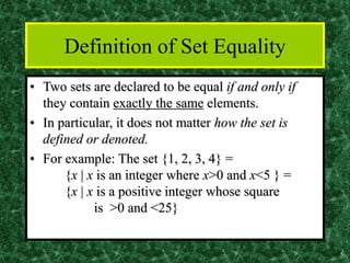 Introduction to set theory with application | PPT