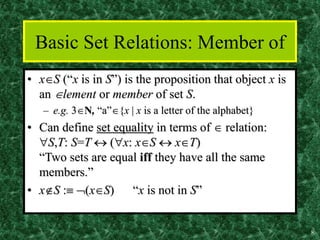 Introduction to set theory with application | PPT
