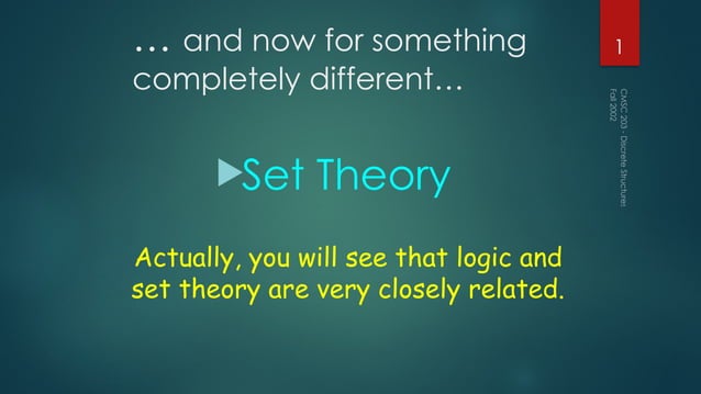 Set Theory Discrete Mathematicspptx Programming Languages Computing