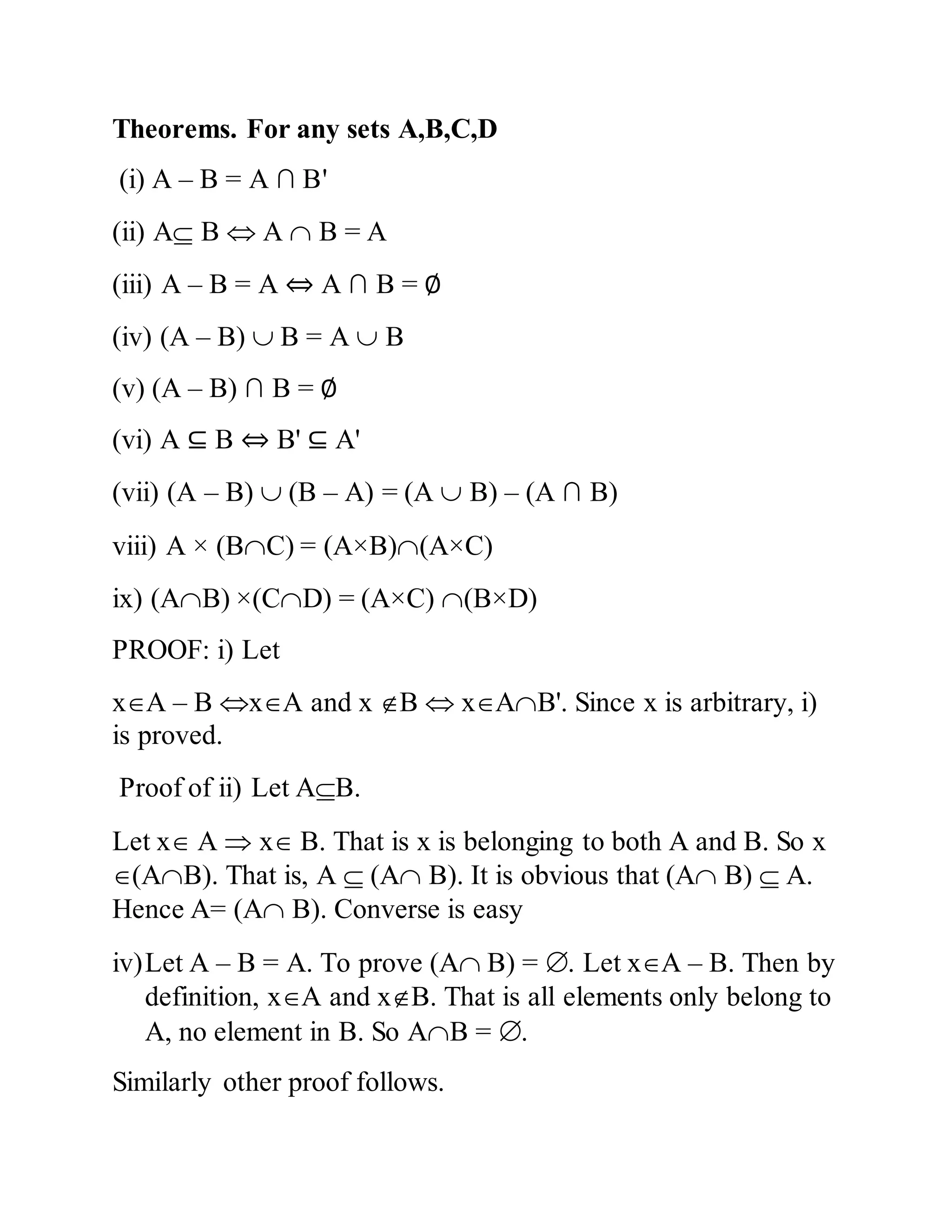 Set theory self study material | DOCX