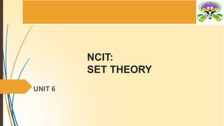 INTRODUCTION TO Set Theory- Unit 4 .pptx