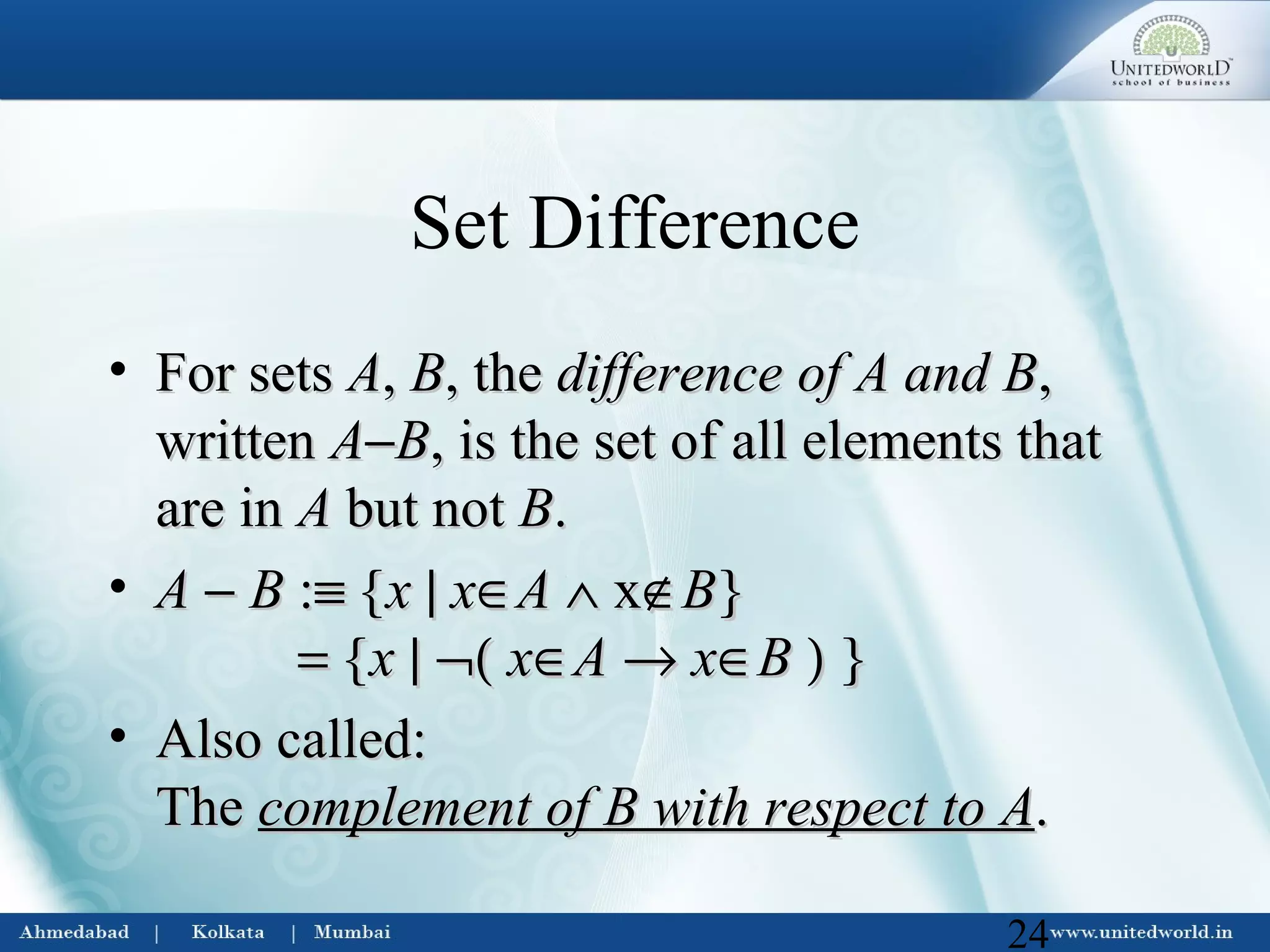 Set theory | PPT