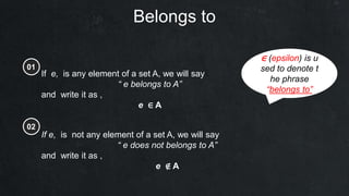 Set Theory Bascis | PPTX