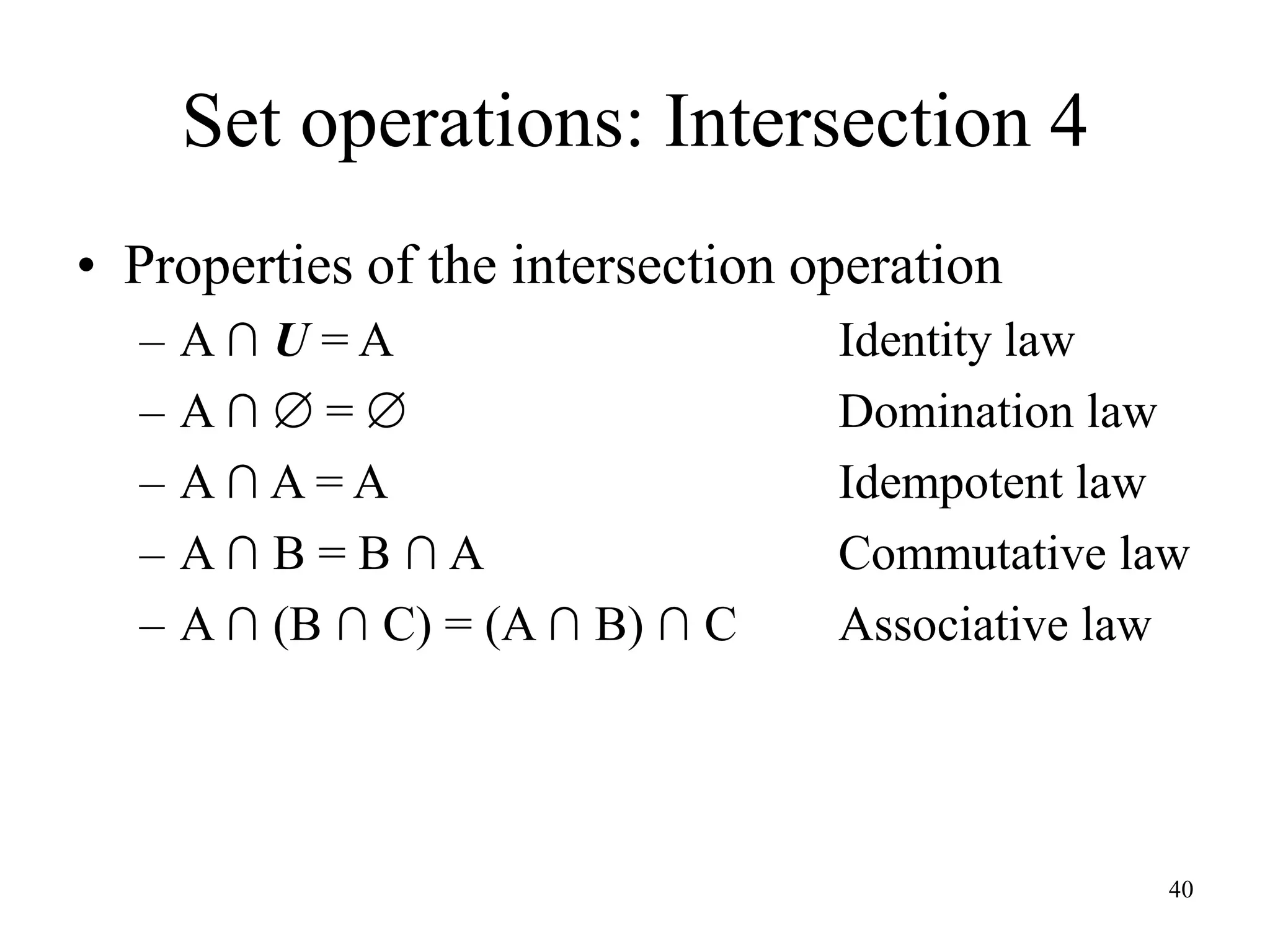 Set theory and its operations | PPT