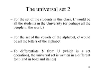 Set theory and its operations | PPT