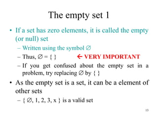 Set theory and its operations | PPT