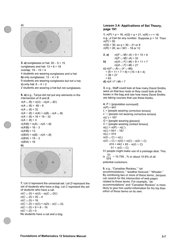Set theory solutions | PDF | Soccer | Sports