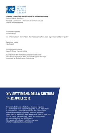 Settimanadellacultura | PDF