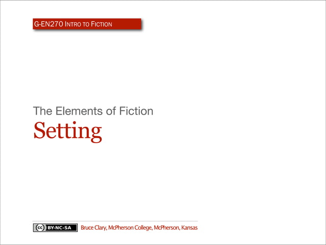 Elements of Fiction: Setting | PDF