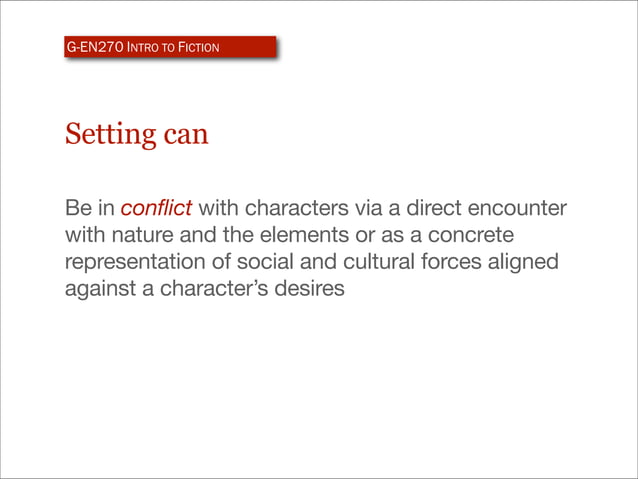 Elements of Fiction: Setting | PDF